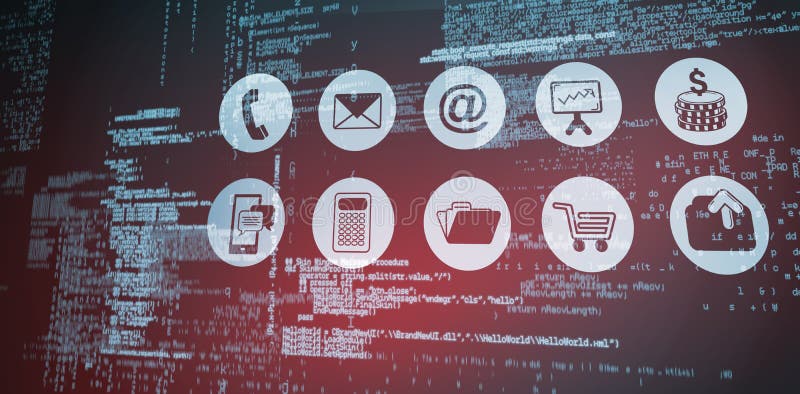 Composite Image of Blue Codes Stock Illustration - Illustration of ...