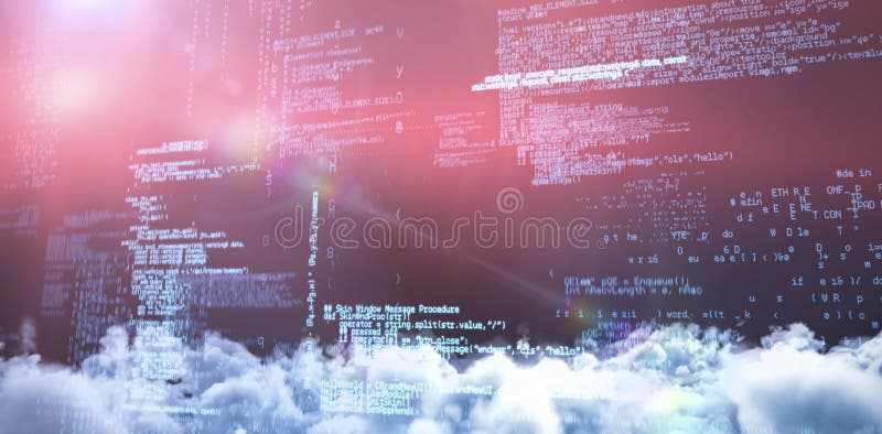Composite Image of Blue Codes Stock Illustration - Illustration of ...