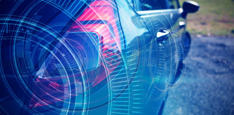 Composite Image of Blue Dial Interface Stock Illustration ...