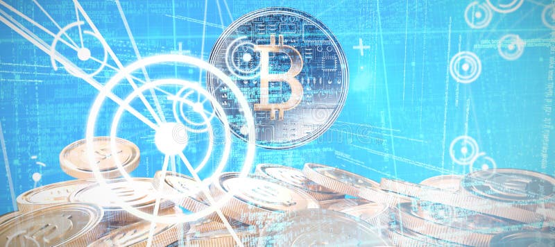 Composite Image of Blue Matrix and Codes Stock Illustration ...