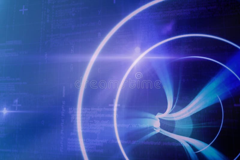 Composite Image of Blue Spiral with Bright Light Stock Image - Image of ...