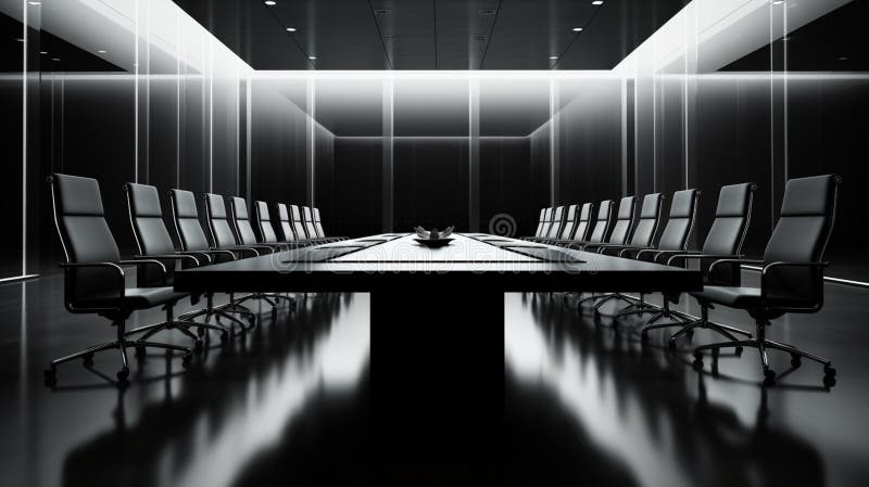 Composite Image of Boardroom. Empty Meeting Room in Office. Generative Ai Stock Illustration ...