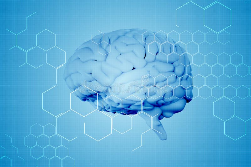 Composite image of brain stock illustration. Illustration of white ...
