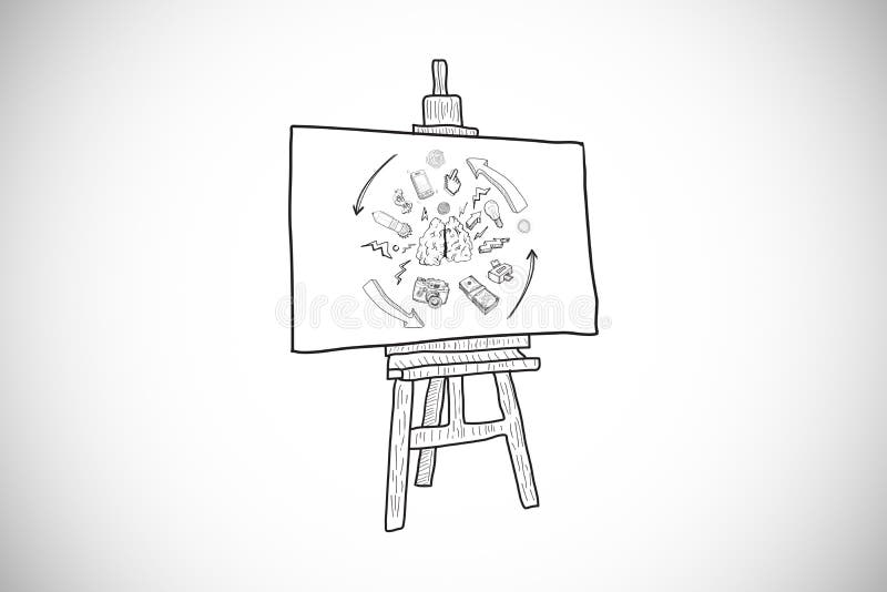 Brainstorm on Lined Paper with Colouring Pencils Stock Vector ...