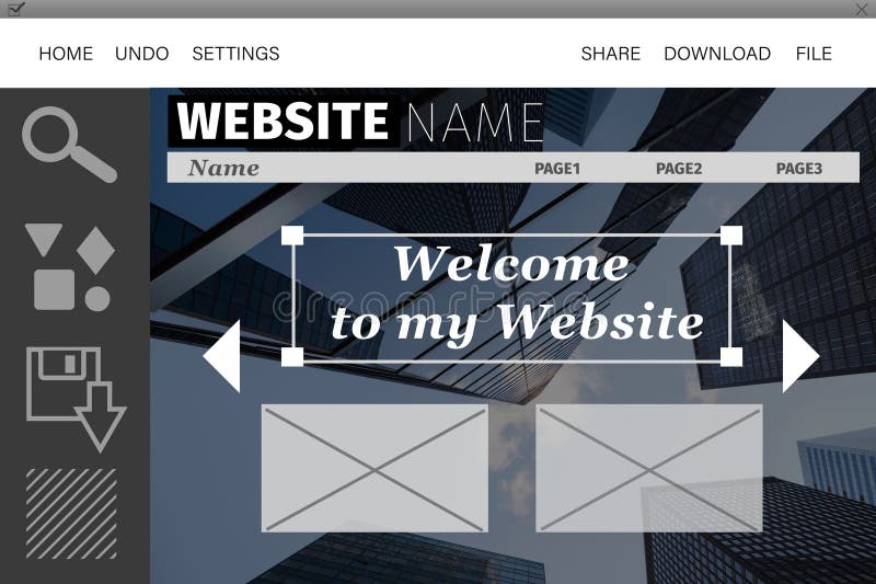Composite Image of Build Site Interface Stock Photo - Image of computer ...