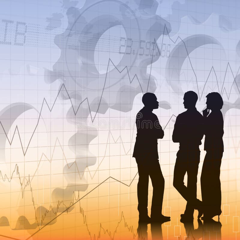 Composite Image of Business Colleagues Talking Stock Illustration ...