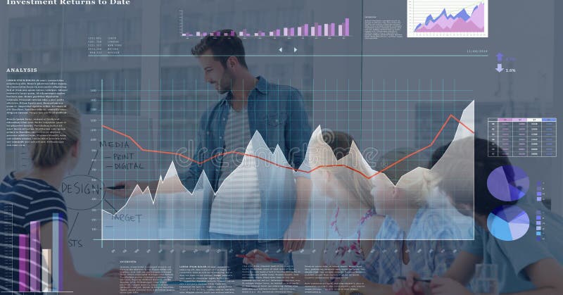 Composite Image of Business Data Processing Against Businessman Giving ...