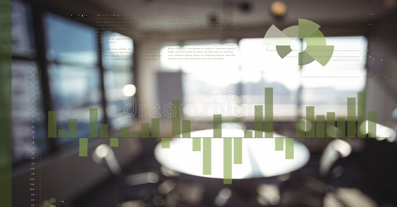 Composite Image of Business Data Processing Against Modern Office ...