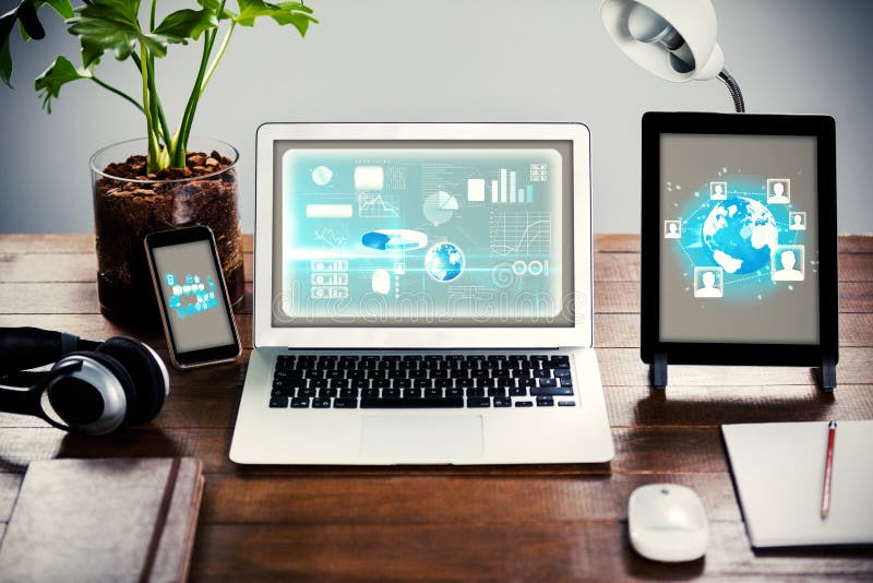 Composite Image of Business Interface Stock Photo - Image of ...