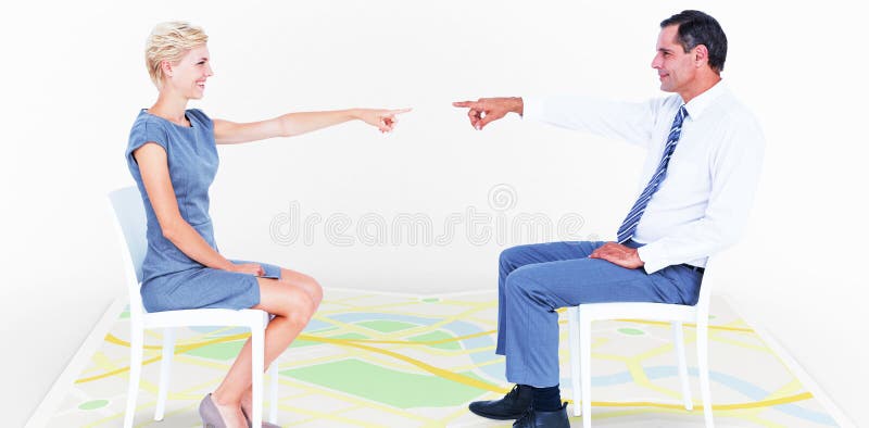 Composite Image of Business People Pointing at Each Other Stock Image ...