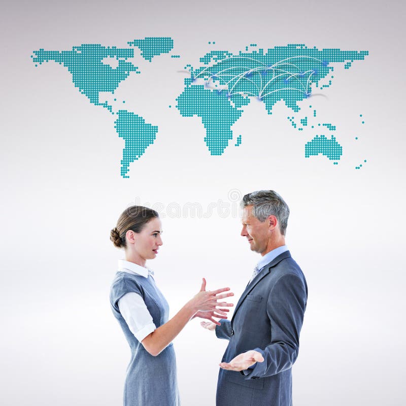 Composite Image of Business Team Arguing Stock Photo - Image of lines ...