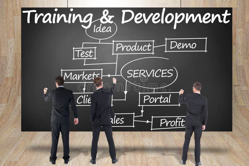 Composite Image of Business Team Writing Stock Image - Image of blank ...