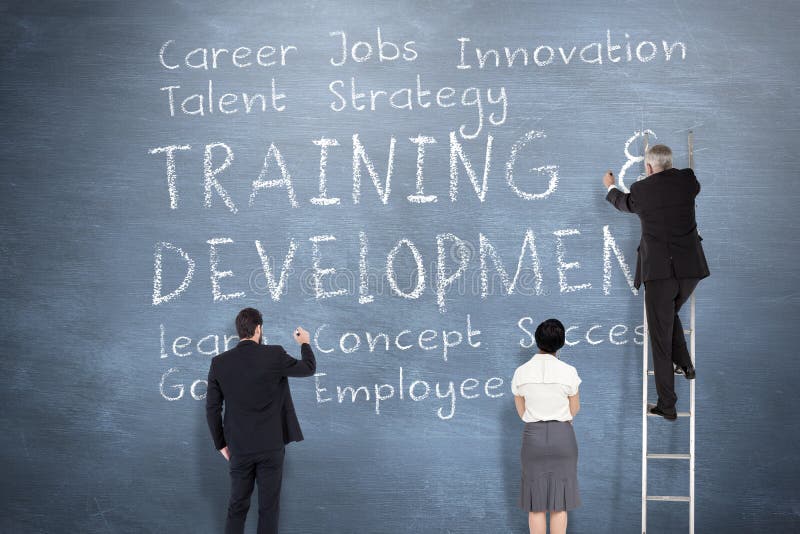 Composite Image of Business Team Writing Stock Photo - Image of adult ...