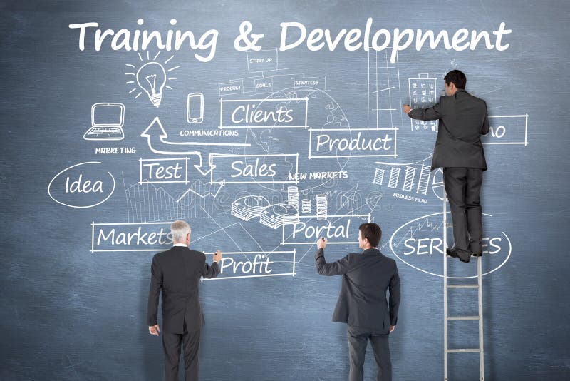 Composite Image of Business Team Writing Stock Photo - Image of clients ...