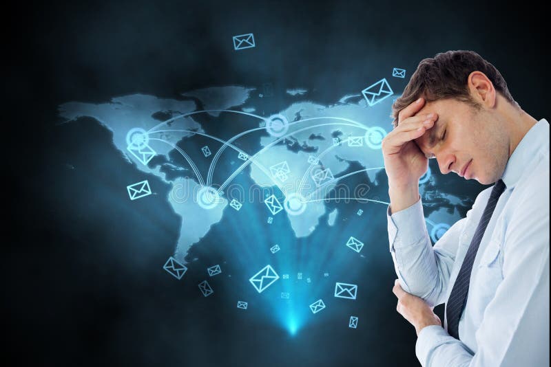 Man with a Headache Futuristic Design, Overthinking, Need for ...