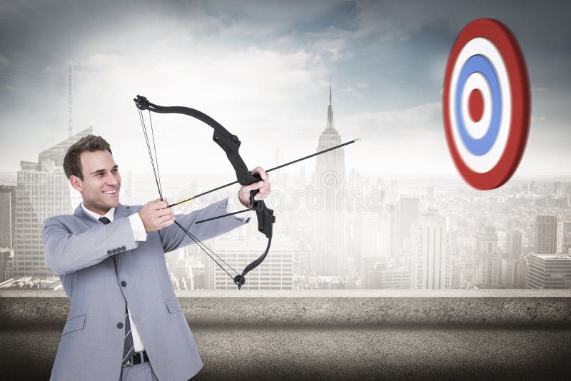 Man shooting bow and arrow stock image. Image of shoot - 14346401