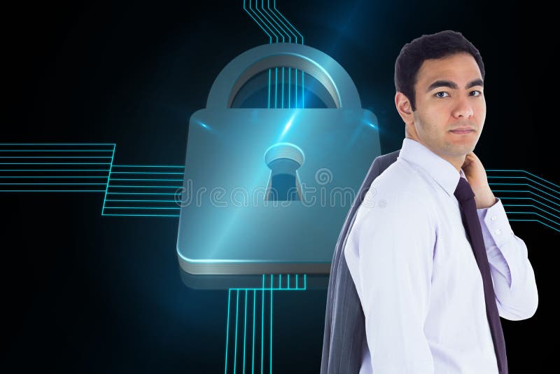 Composite Image of Businessman Standing Stock Photo - Image of secure ...