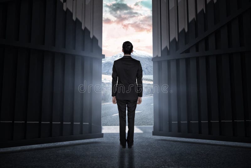 Composite Image of Businessman Turning His Back To Camera 3d Stock ...