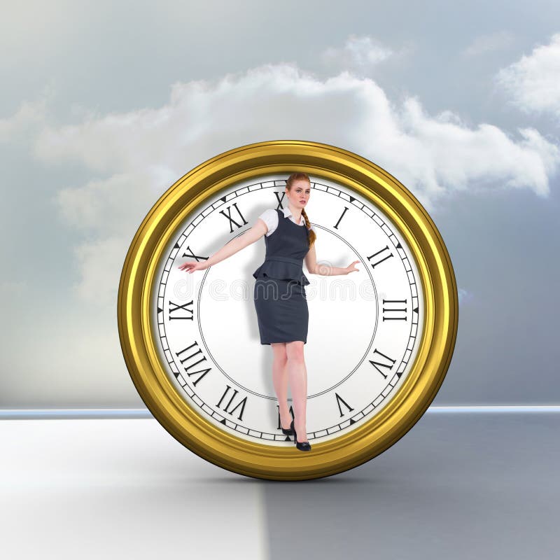 Composite Image of Businesswoman Doing a Balancing Act Stock Photo ...