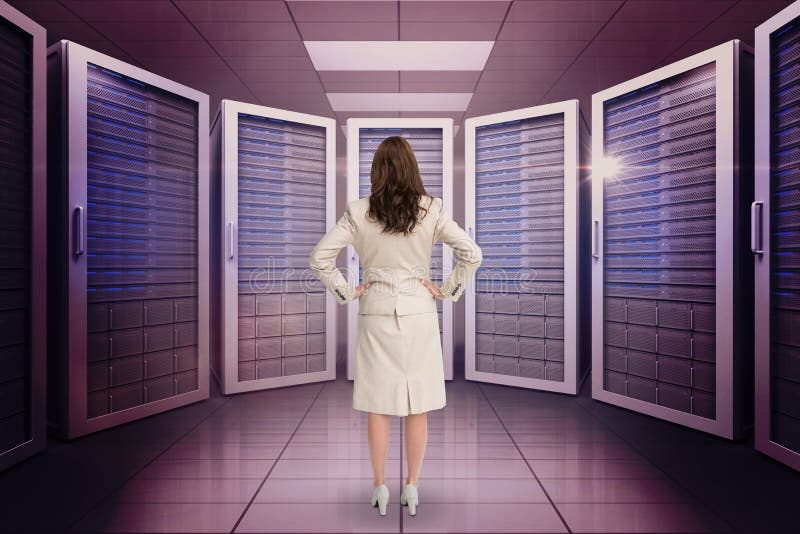Composite Image of Businesswoman Standing Back To Camera Stock Image ...