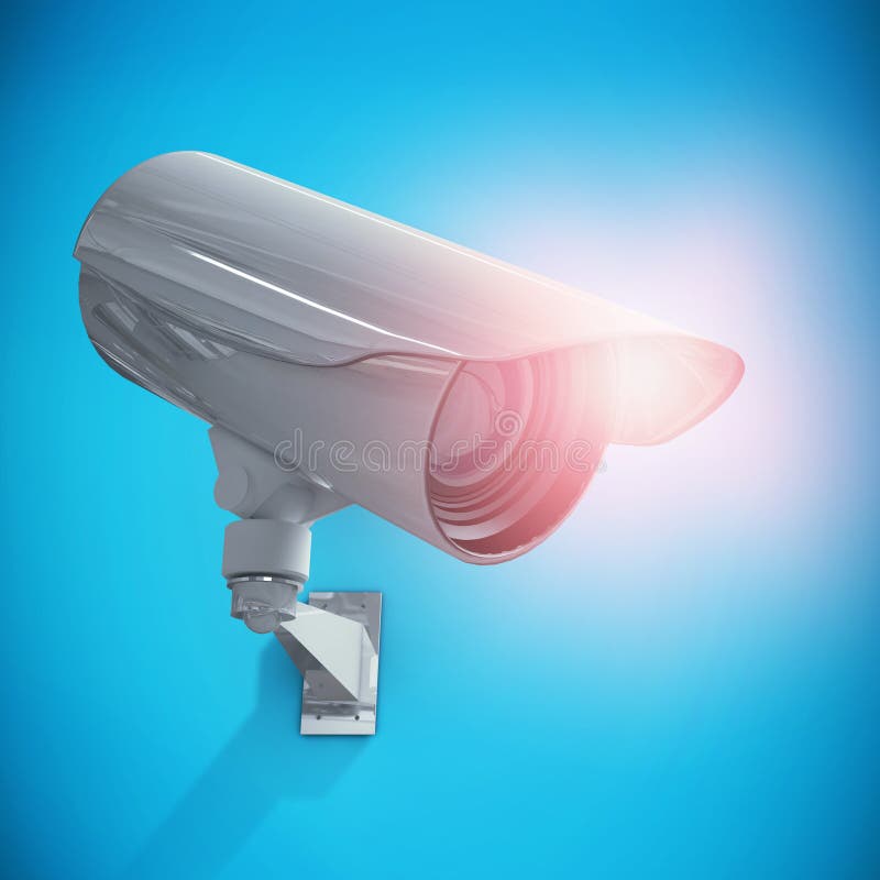 Composite Image of Cctv Camera Stock Illustration - Illustration of ...