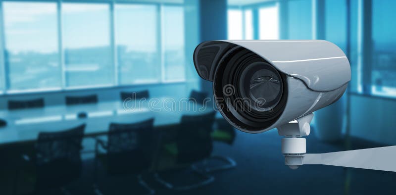 Composite Image of Cctv Camera Stock Illustration - Illustration of ...