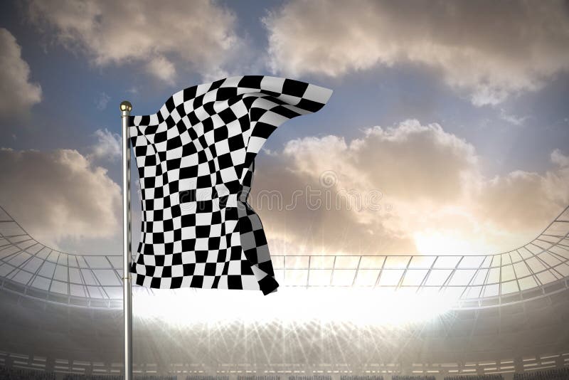 Composite Image of Checkered Flag Stock Illustration - Illustration of ...