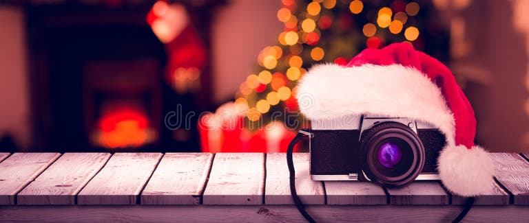 Composite Image of Christmas Camera Stock Illustration - Illustration ...