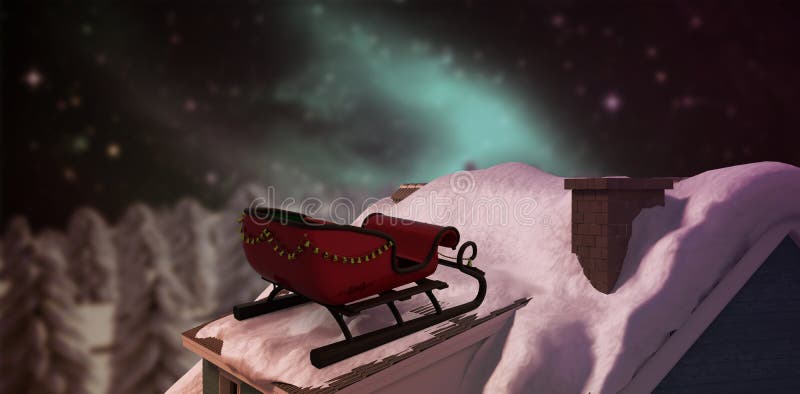 Composite Image of Christmas Sledge with Bells Stock Illustration ...