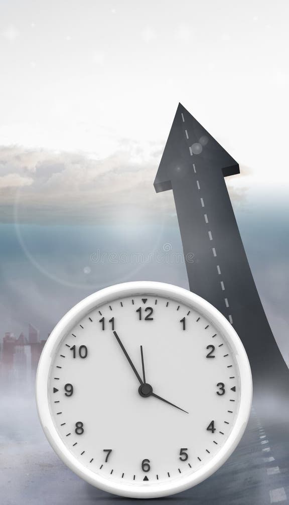 Composite image of clock stock illustration. Illustration of building ...