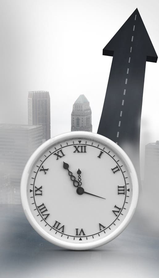 Composite image of clock stock illustration. Illustration of digital ...