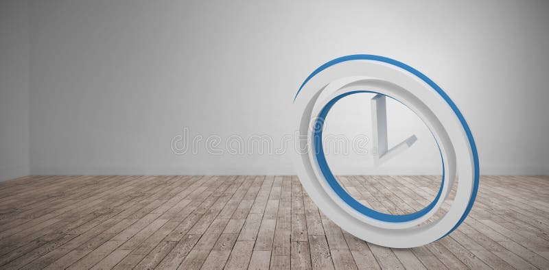 Composite Image of Clock Symbol Stock Illustration - Illustration of ...