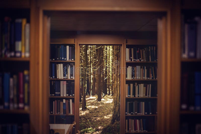 Composite Image of Close Up of a Bookshelf 3d Stock Photo - Image of ...