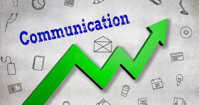 Composite Image of Close Up of Communication Text Stock Illustration ...