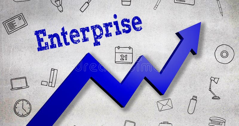 Composite Image of Close Up of Enterprise Text Stock Illustration ...