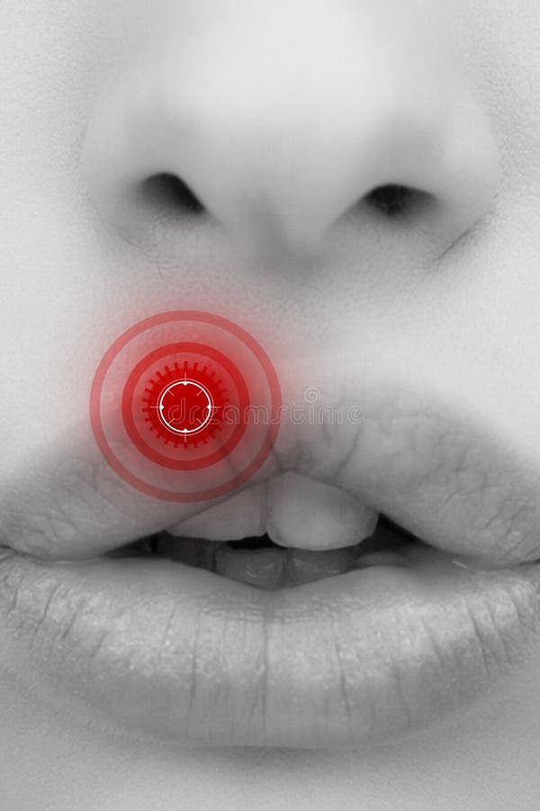 Composite Image of Close Up of Female Mouth Pouting Stock Photo - Image ...