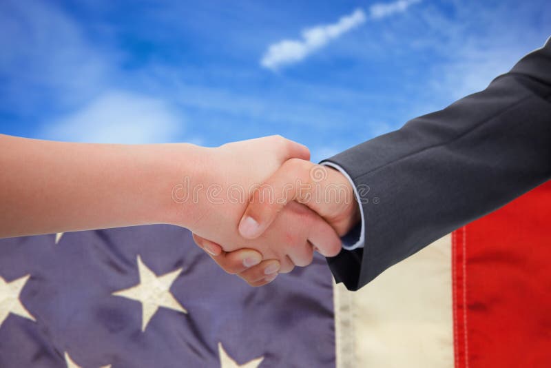 Composite Image of Close Up of a Handshake Stock Image - Image of angle ...