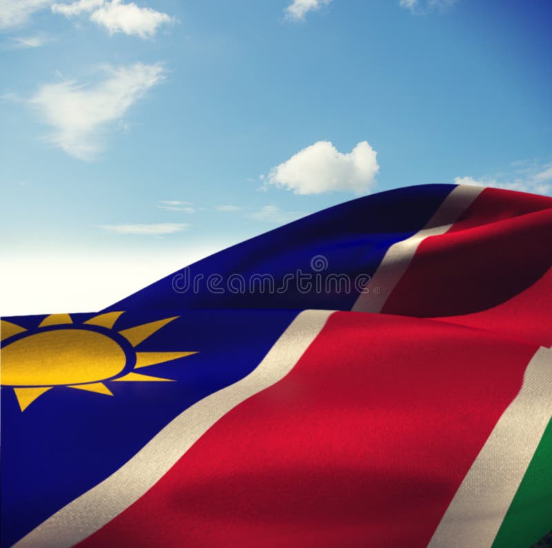 Composite Image of Close-up of Namibia Flag Waving Stock Illustration ...