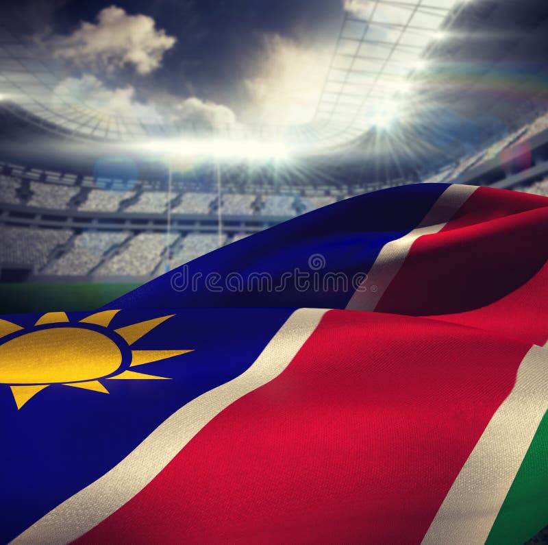 Composite Image of Close-up of Namibia Flag Waving Stock Illustration ...