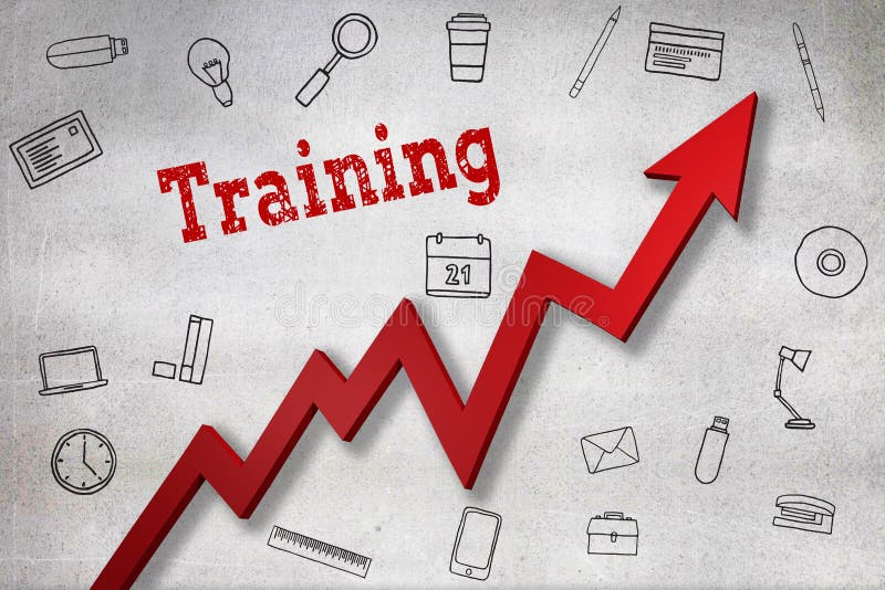 Composite Image of Close Up of Training Text Stock Illustration ...
