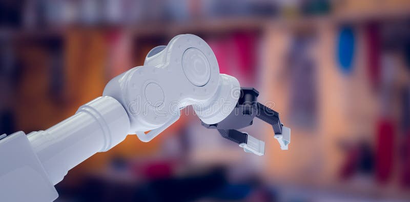 Composite Image of Closeup of Metal Claw of Robotic Hand 3d Stock Photo ...