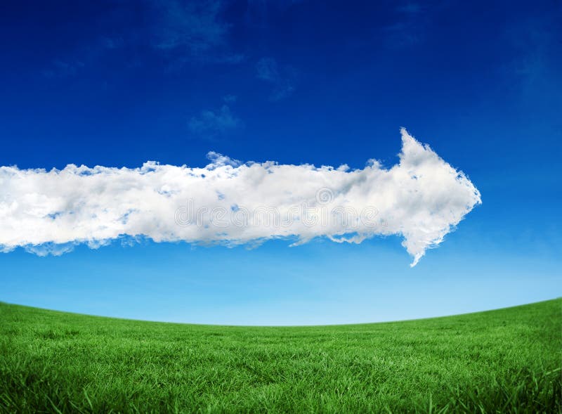 Composite Image of Cloud Arrow Stock Illustration - Illustration of ...