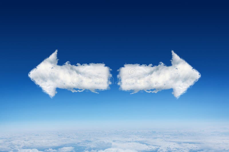 Composite Image of Cloud Arrows Stock Illustration - Illustration of direction, computer: 43670348
