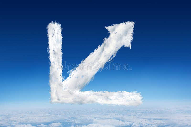 Composite Image of Cloud Graph Stock Illustration - Illustration of ...