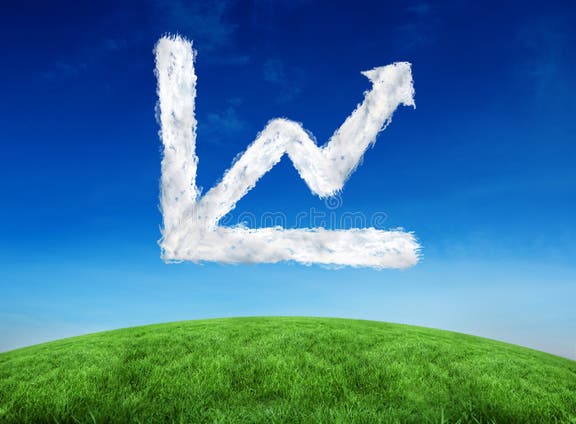 Composite Image of Cloud Graph Stock Illustration - Illustration of ...