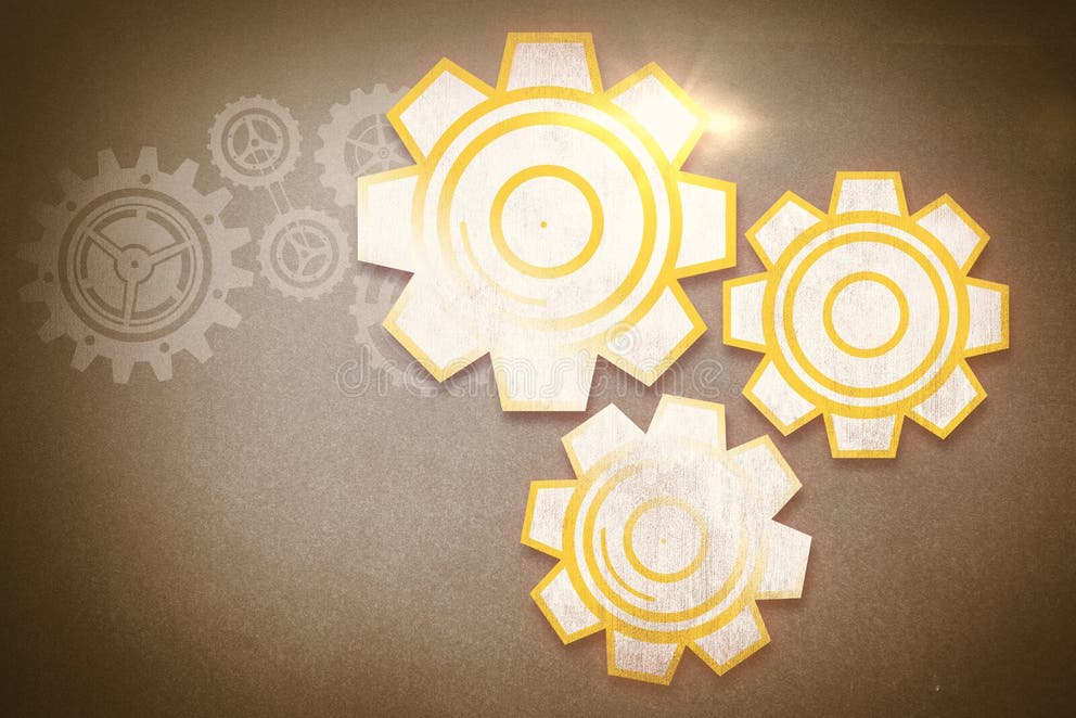 Composite Image of Cog and Wheel Stock Illustration - Illustration of ...