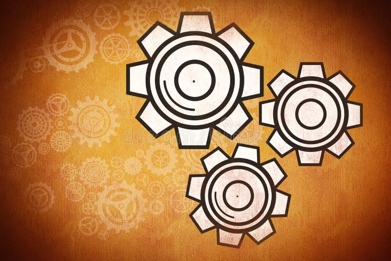 Composite Image of Cog and Wheel Stock Illustration - Illustration of ...