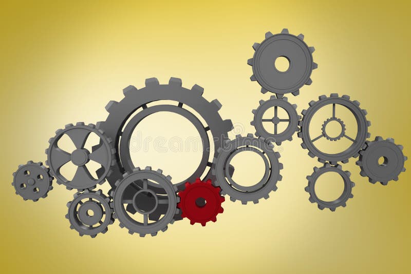Composite Image of Cogs and Wheels Stock Illustration - Illustration of ...