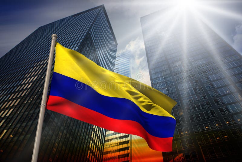 Composite Image of Colombia National Flag Stock Illustration ...