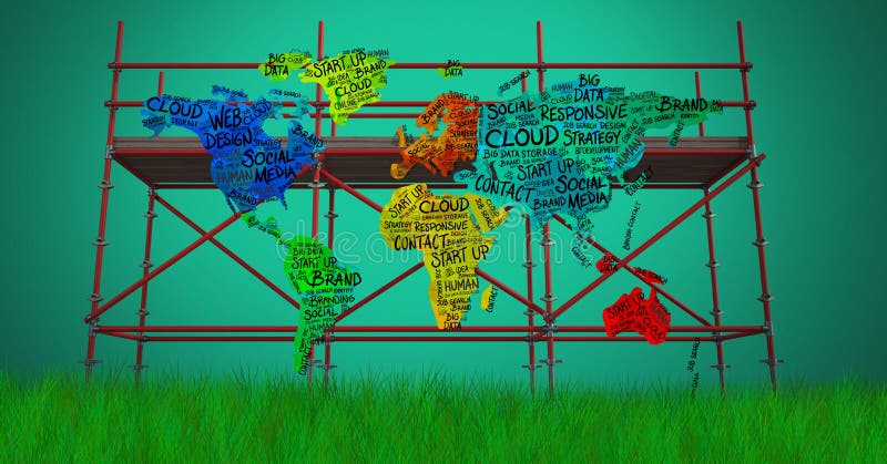 Composite Image of Color Map in 3d Stock Illustration - Illustration of ...